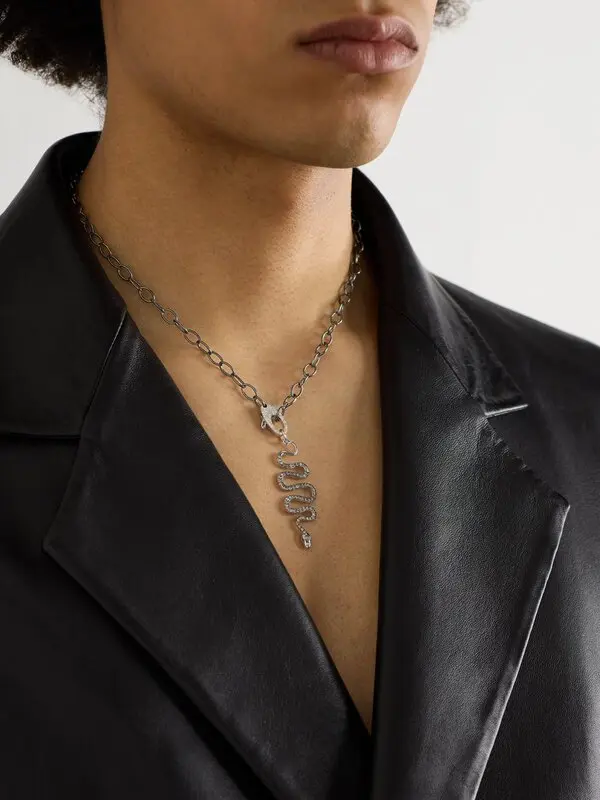 Ileana Makri White Gold And Diamond Necklace