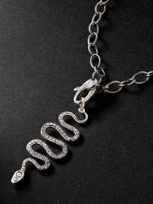 Ileana Makri White Gold And Diamond Necklace