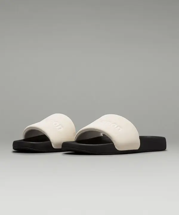 Lululemon Restfeel Slide - Light Ivory/black/light Ivory