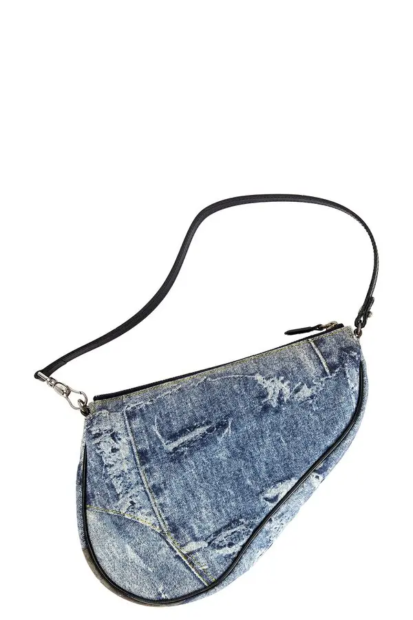 Dior Denim Saddle Bag - Blue