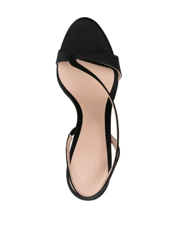 SCAROSSO Paula 85mm Satin Sandals - Black