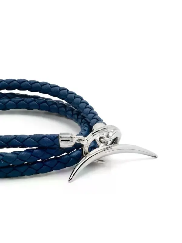 SHAUN LEANE Recycled Sterling And Leather Quill Bracelet - Silver