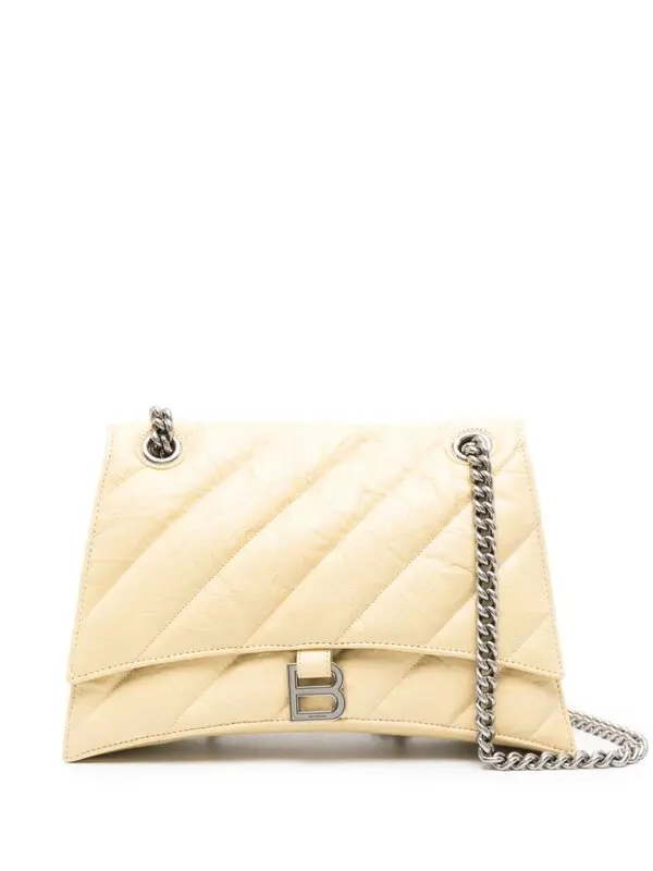 Balenciaga Medium Crush Shoulder Bag - Yellow