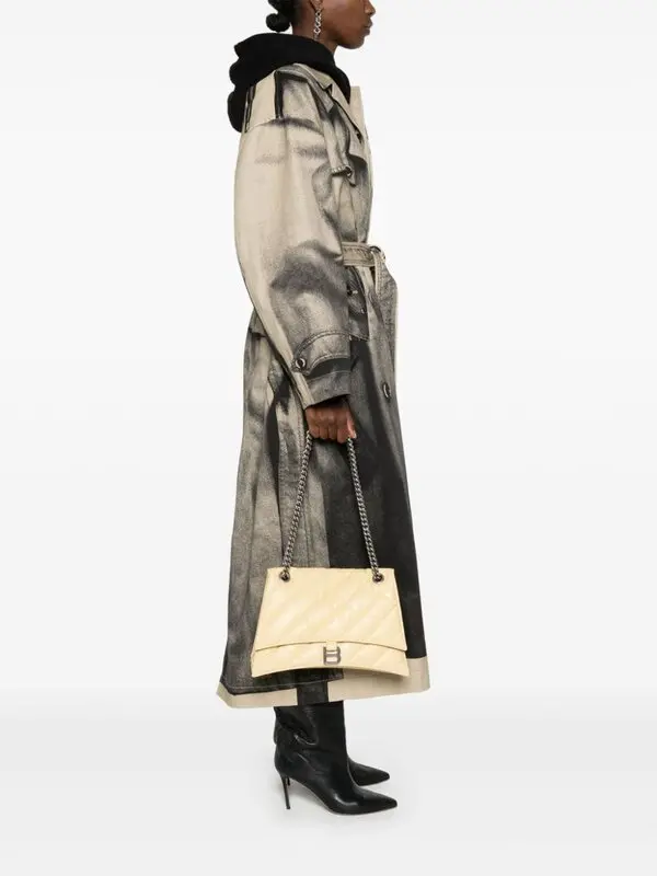 Balenciaga Medium Crush Shoulder Bag - Yellow