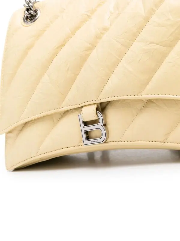 Balenciaga Medium Crush Shoulder Bag - Yellow