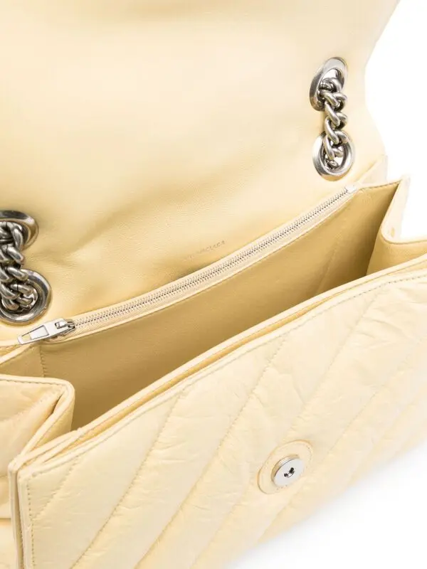 Balenciaga Medium Crush Shoulder Bag - Yellow