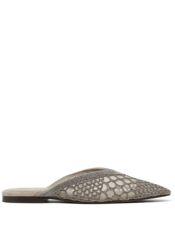 Brunello Cucinelli Monili-embellished Mules
