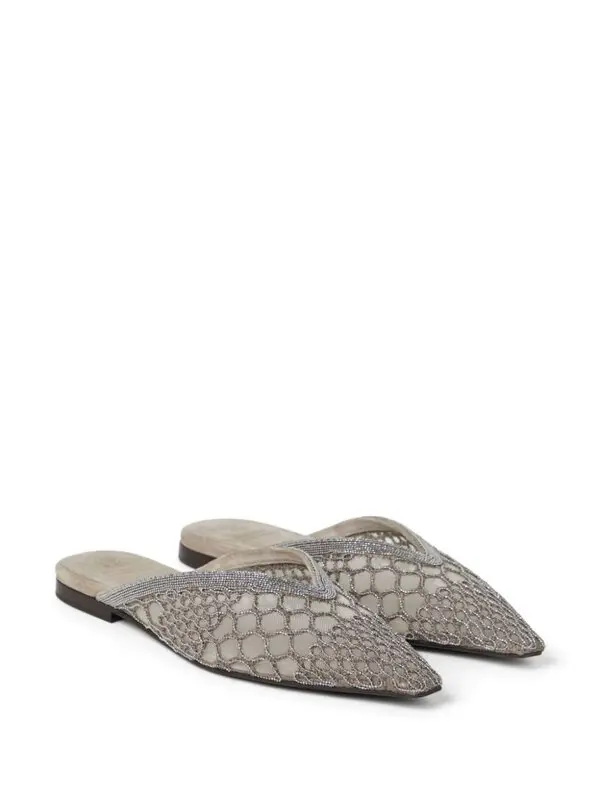 Brunello Cucinelli Monili-embellished Mules