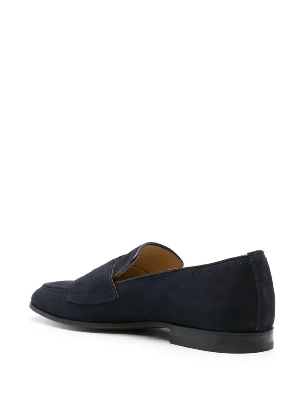 SCAROSSO Ernesto Suede Monk Shoes - Blue