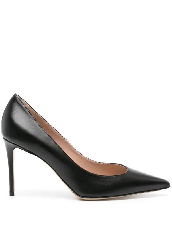 SCAROSSO Greta 90mm Leather Pumps