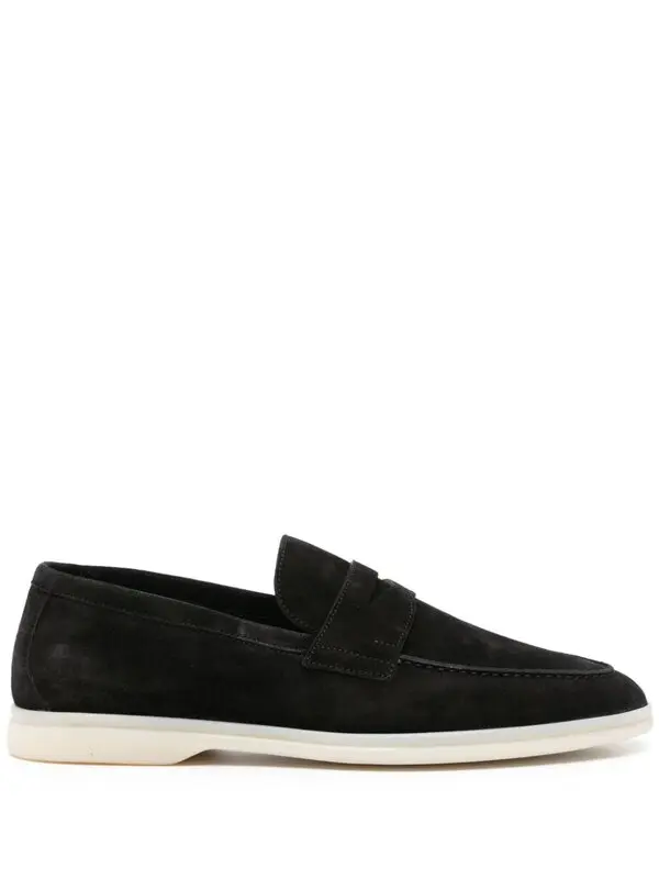 SCAROSSO Luciano Suede Loafers - Black