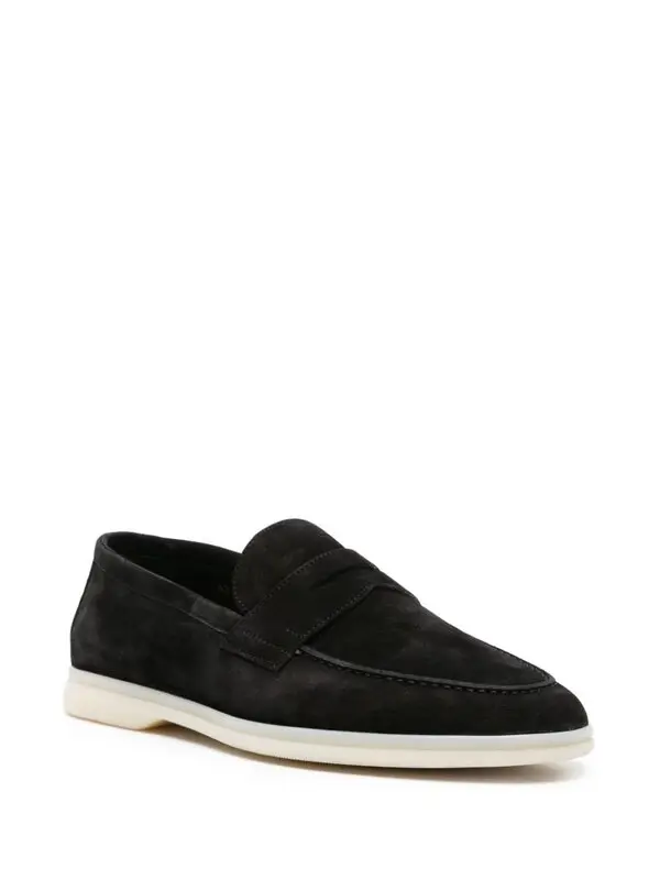 SCAROSSO Luciano Suede Loafers - Black
