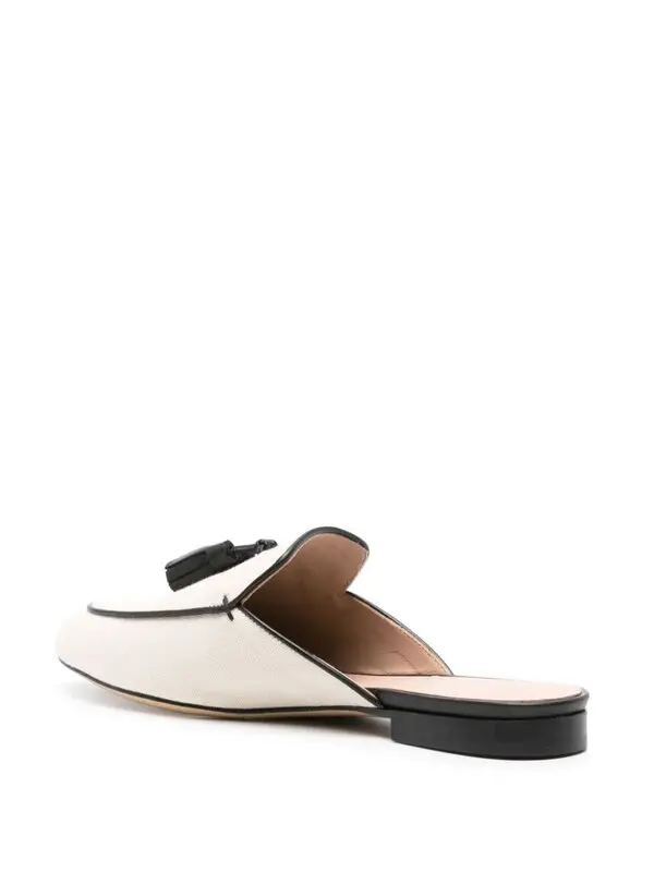 SCAROSSO Giorgina Canvas Mules - Neutrals