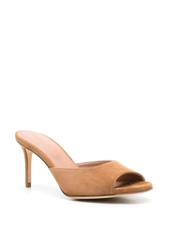 SCAROSSO 75mm Lohan Suede Mules - Neutrals