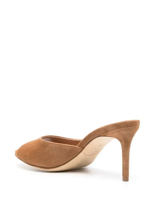 SCAROSSO 75mm Lohan Suede Mules - Neutrals