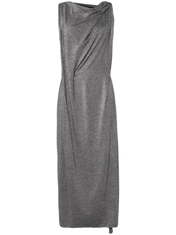 JNBY Gathered Lurex Maxi Dress