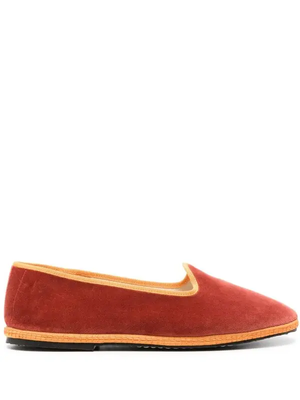 SCAROSSO William Iv Velvet Loafers - Orange