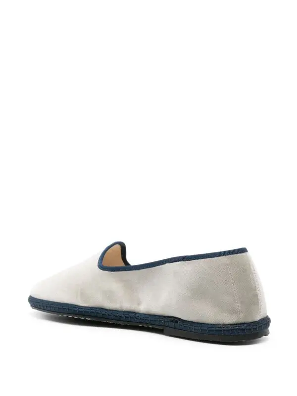 SCAROSSO William Iv Velvet Loafers - Grey