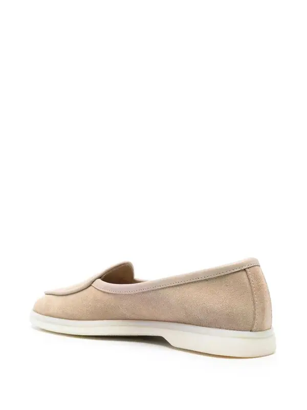 SCAROSSO Livia Almond-toe Loafers - Neutrals