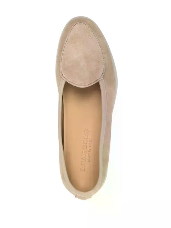 SCAROSSO Livia Almond-toe Loafers - Neutrals
