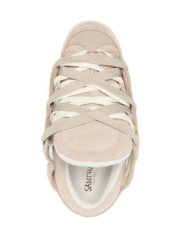 SANTHA Suede Sneakers - Neutrals