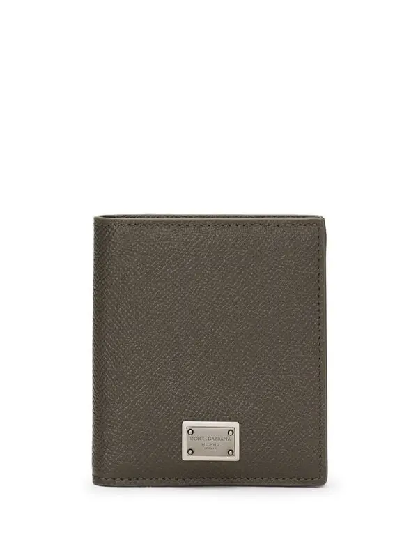 Dolce & Gabbana Logo-plaque Leather Cardholder - Green