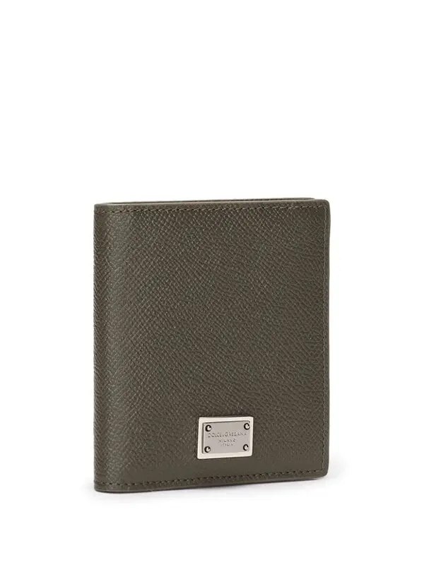 Dolce & Gabbana Logo-plaque Leather Cardholder - Green