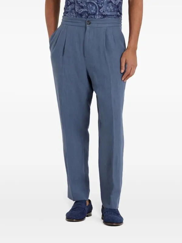 Brunello Cucinelli Linen Straight-leg Trousers