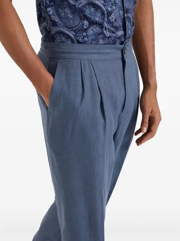 Brunello Cucinelli Linen Straight-leg Trousers