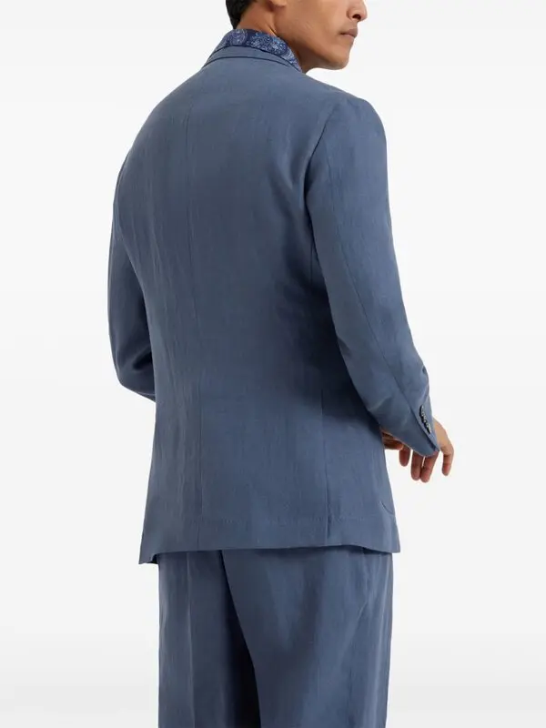 Brunello Cucinelli Single-breasted Linen Blazer