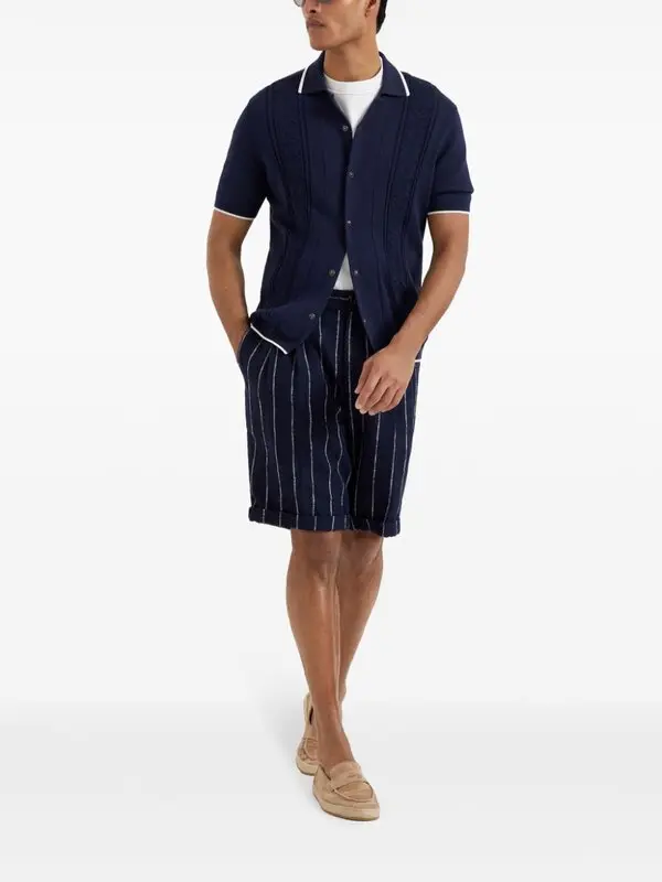 Brunello Cucinelli Pinstriped Bermuda Shorts