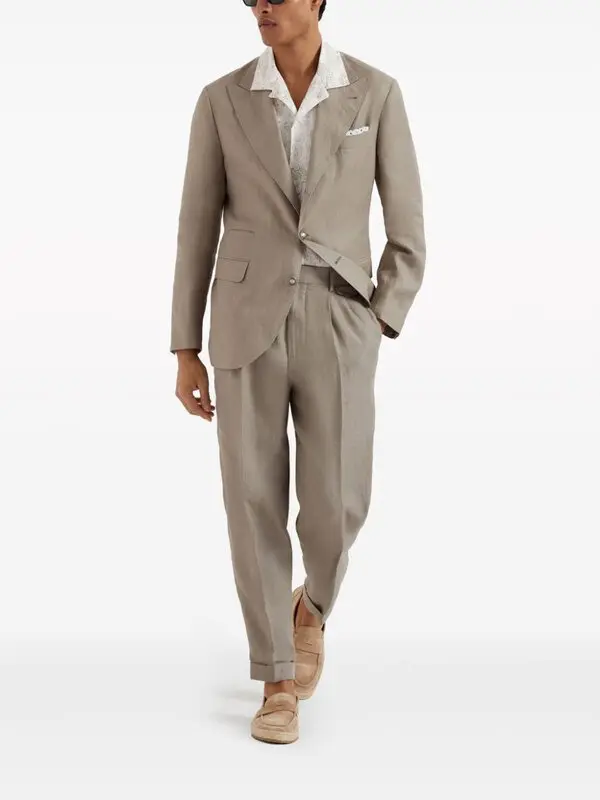 Brunello Cucinelli Paisley-print Linen Shirt