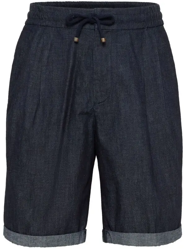 Brunello Cucinelli Drawstring-waist Denim Shorts