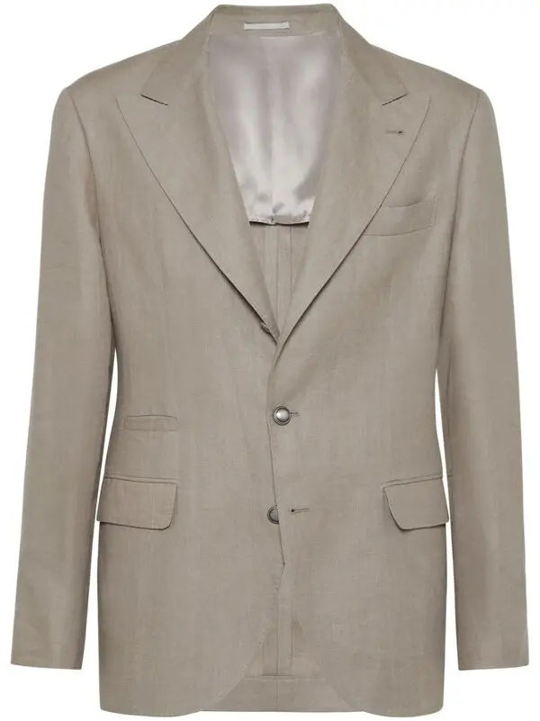 Brunello Cucinelli Single-breasted Linen Blazer