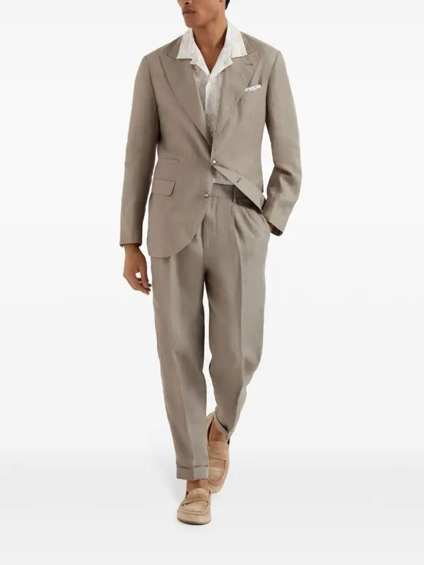 Brunello Cucinelli Single-breasted Linen Blazer