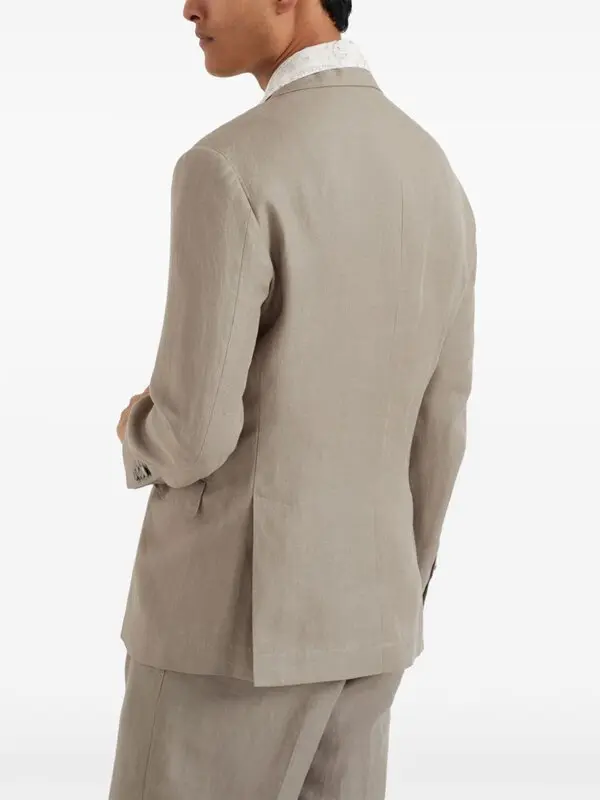 Brunello Cucinelli Single-breasted Linen Blazer