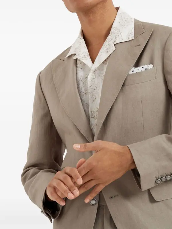 Brunello Cucinelli Single-breasted Linen Blazer