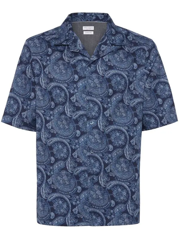Brunello Cucinelli Paisley-print Cotton Shirt