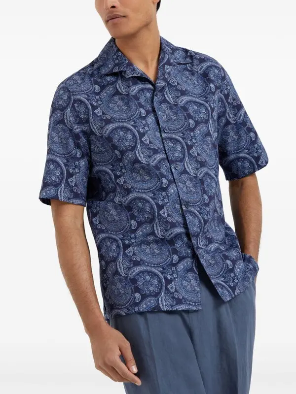 Brunello Cucinelli Paisley-print Cotton Shirt
