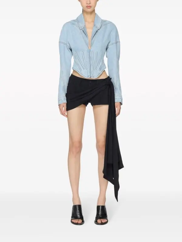 MUGLER Corset Denim Jacket