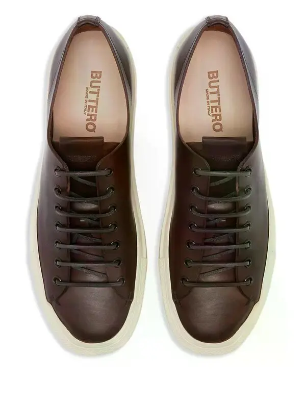 BUTTERO® Leather Sneakers - Brown