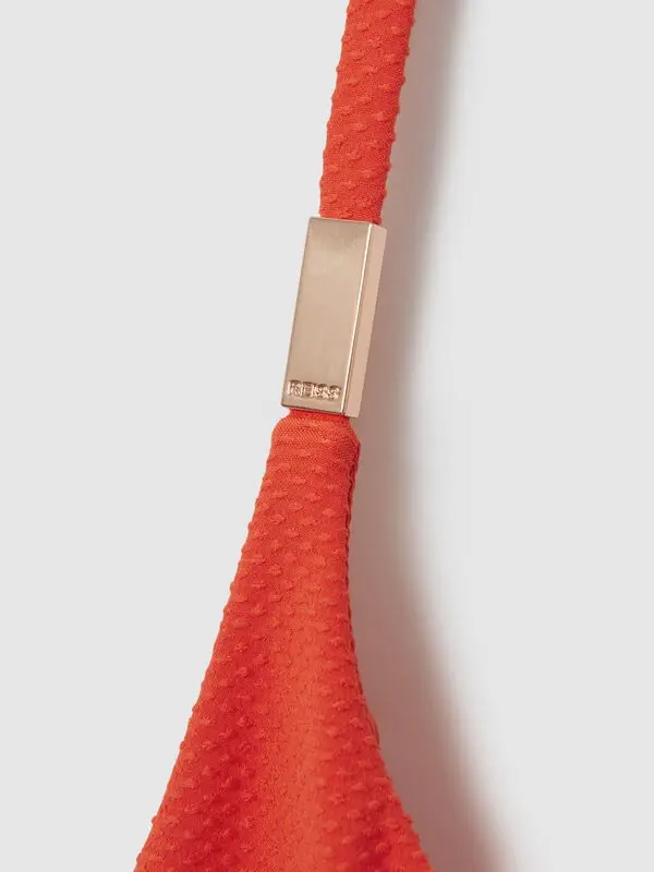 REISS Lucy Textured Bikini Top