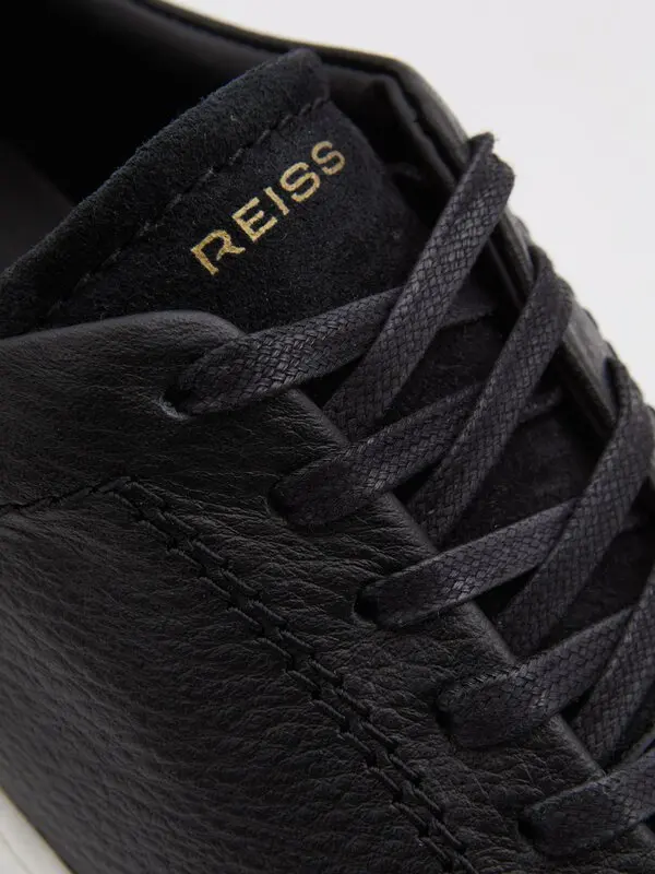 REISS Connie Leather Platform Trainers