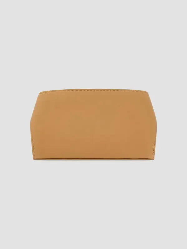 FERRAGAMO Hug Leather Shoulder Bag - Light Camel