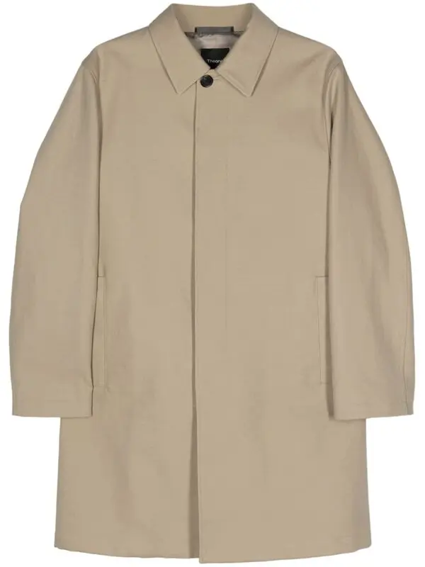 Theory Din Twill Midi Coat