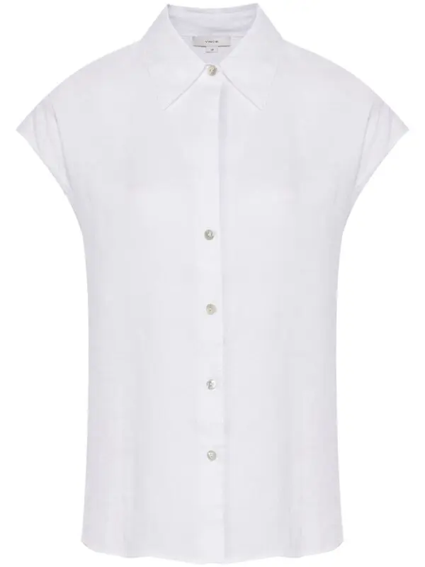 Vince Short-sleeve Linen Shirt