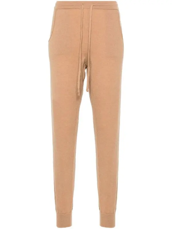 TEDDY CASHMERE Milano Mid-rise Track Trousers - Brown