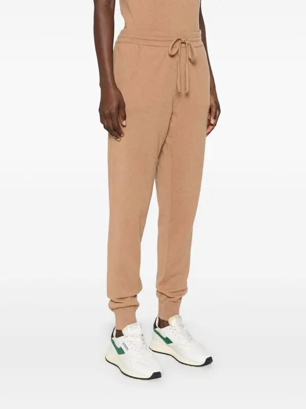 TEDDY CASHMERE Milano Mid-rise Track Trousers - Brown