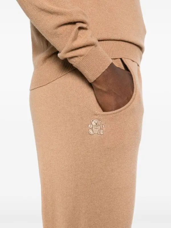 TEDDY CASHMERE Milano Mid-rise Track Trousers - Brown