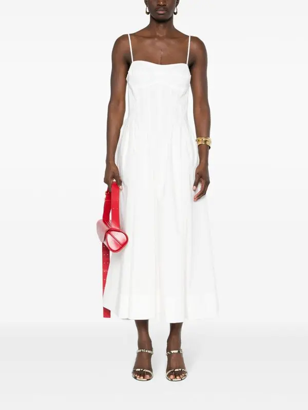 Simkhai Kittiya Cotton Midi Dress - White | Editorialist